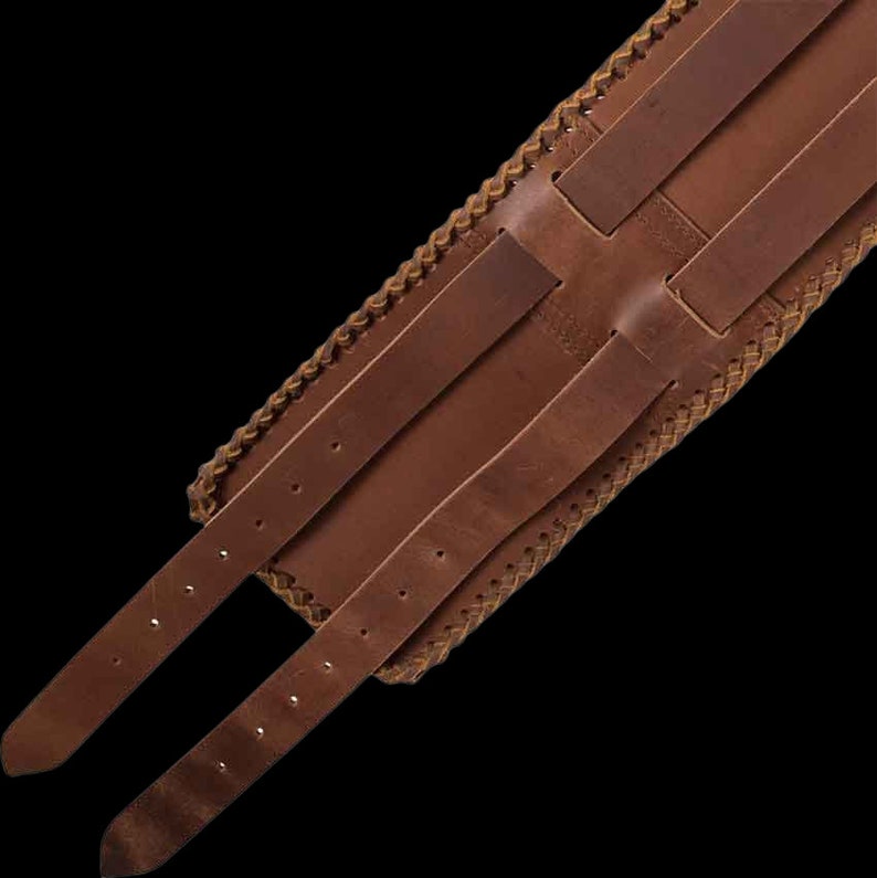 Medieval/barbarian Warrior Laced Leather Wide Belt, Brown Color - Etsy