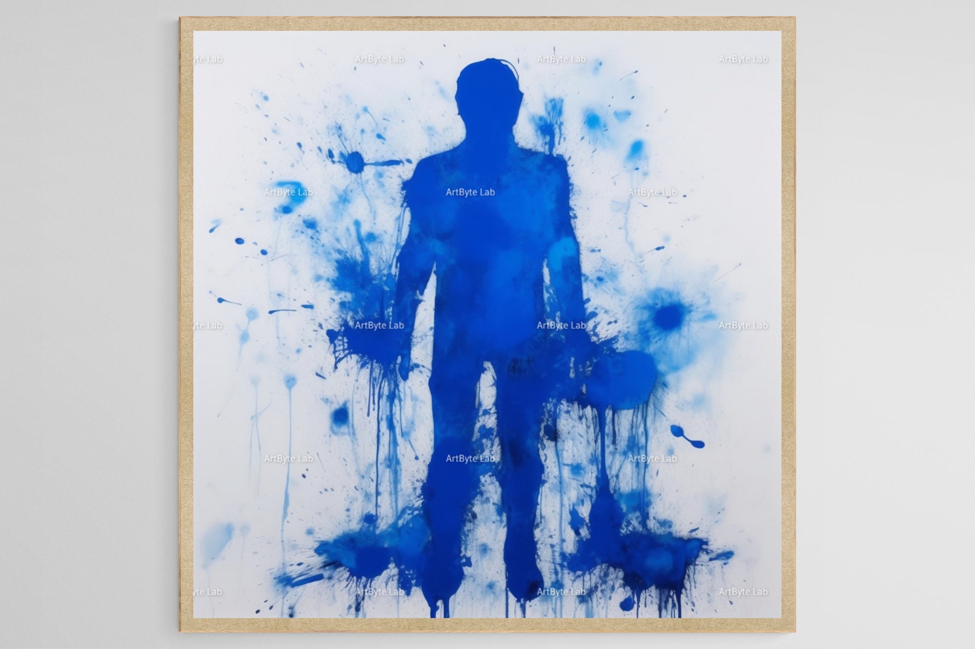 Blue Human Silhouette Performance Art Collection, DIGITAL DOWNLOAD ...