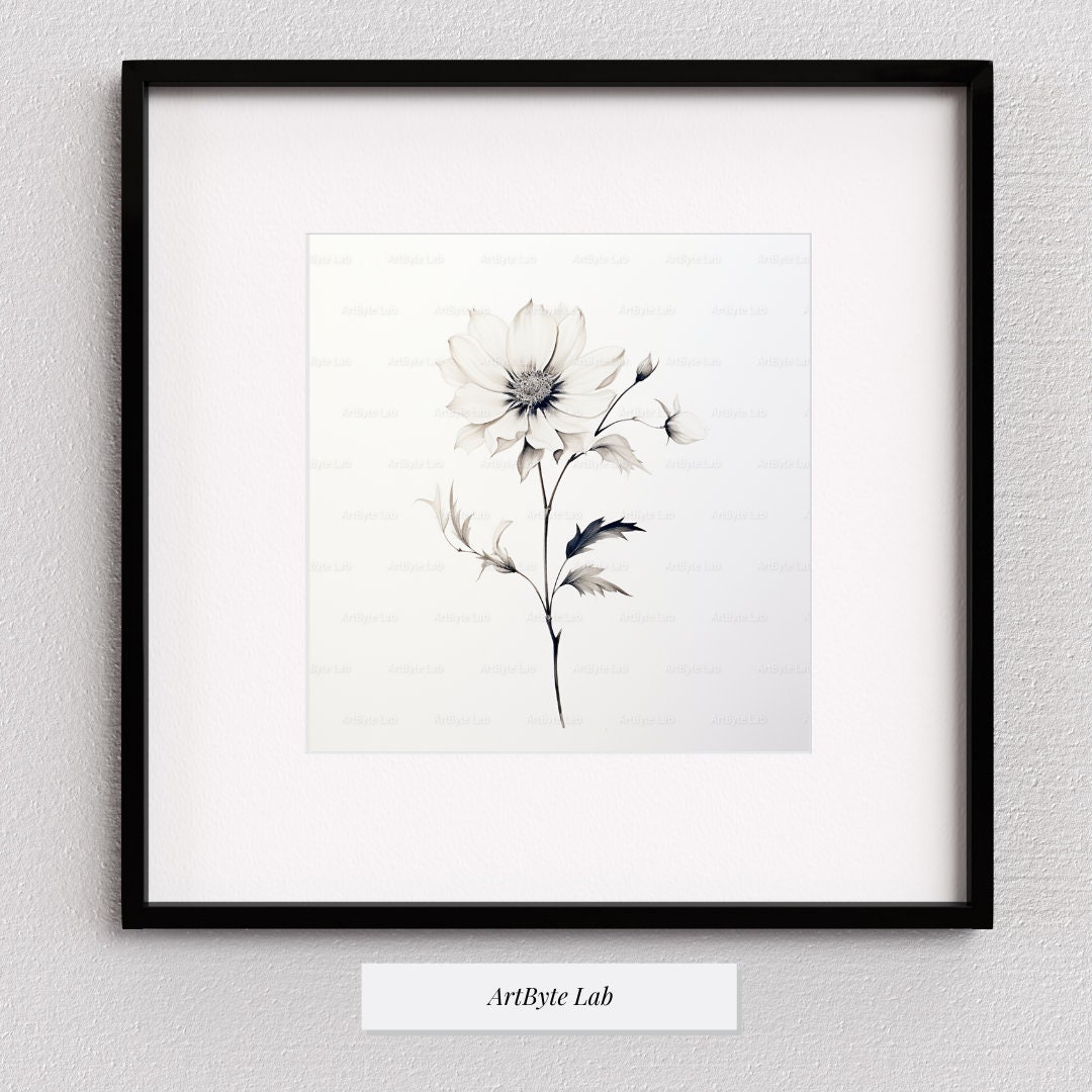 Dainty Flower Print, DIGITAL DOWNLOAD, Digital Art, Digital Wall Art ...