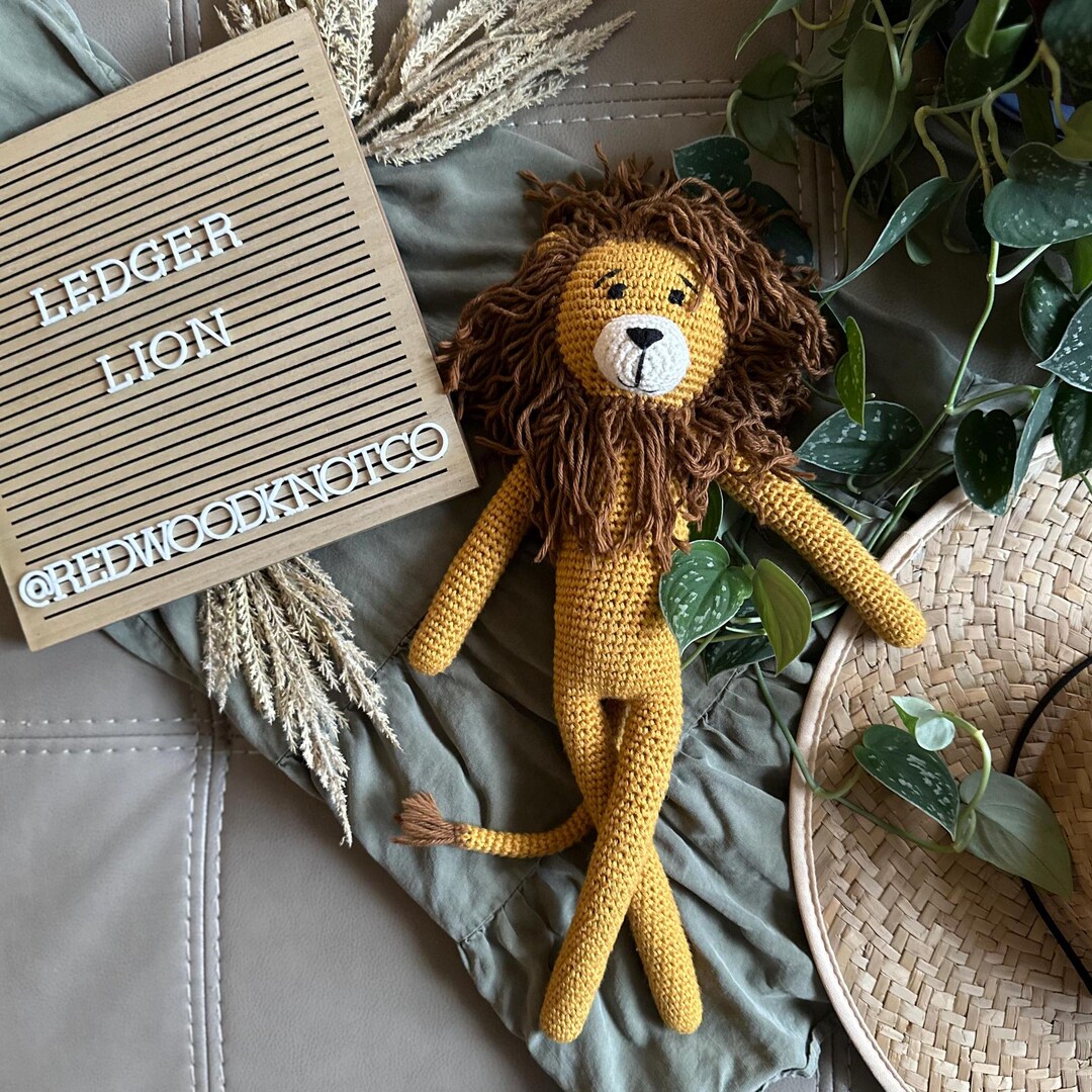 Ledger Lion | Savanna Amigurumi | Crochet Lion Toy | Handmade Stuffed ...