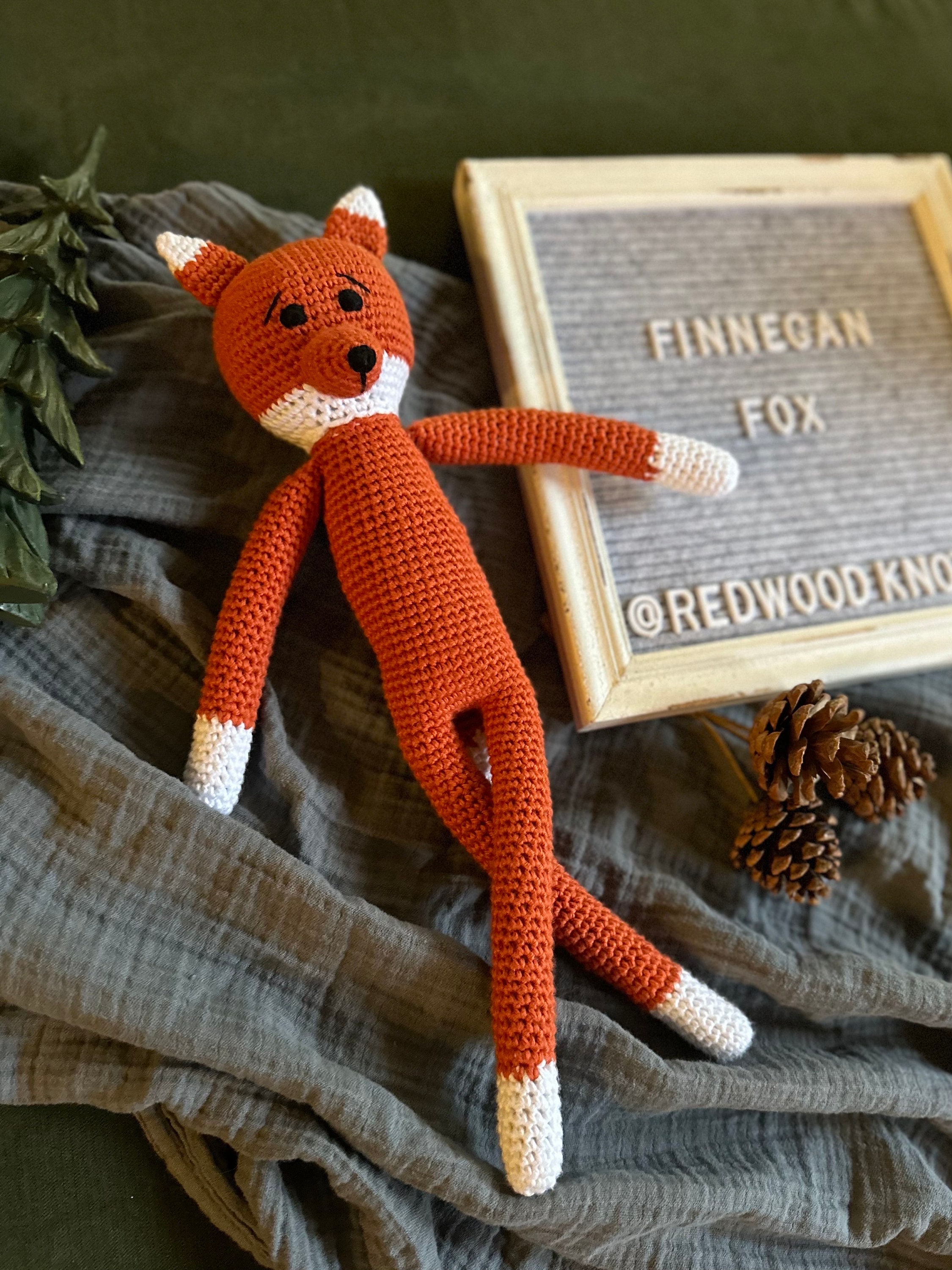 Finnegan Fox | Woodland Amigurumi Stuffed Animal Toy | Long Legged ...