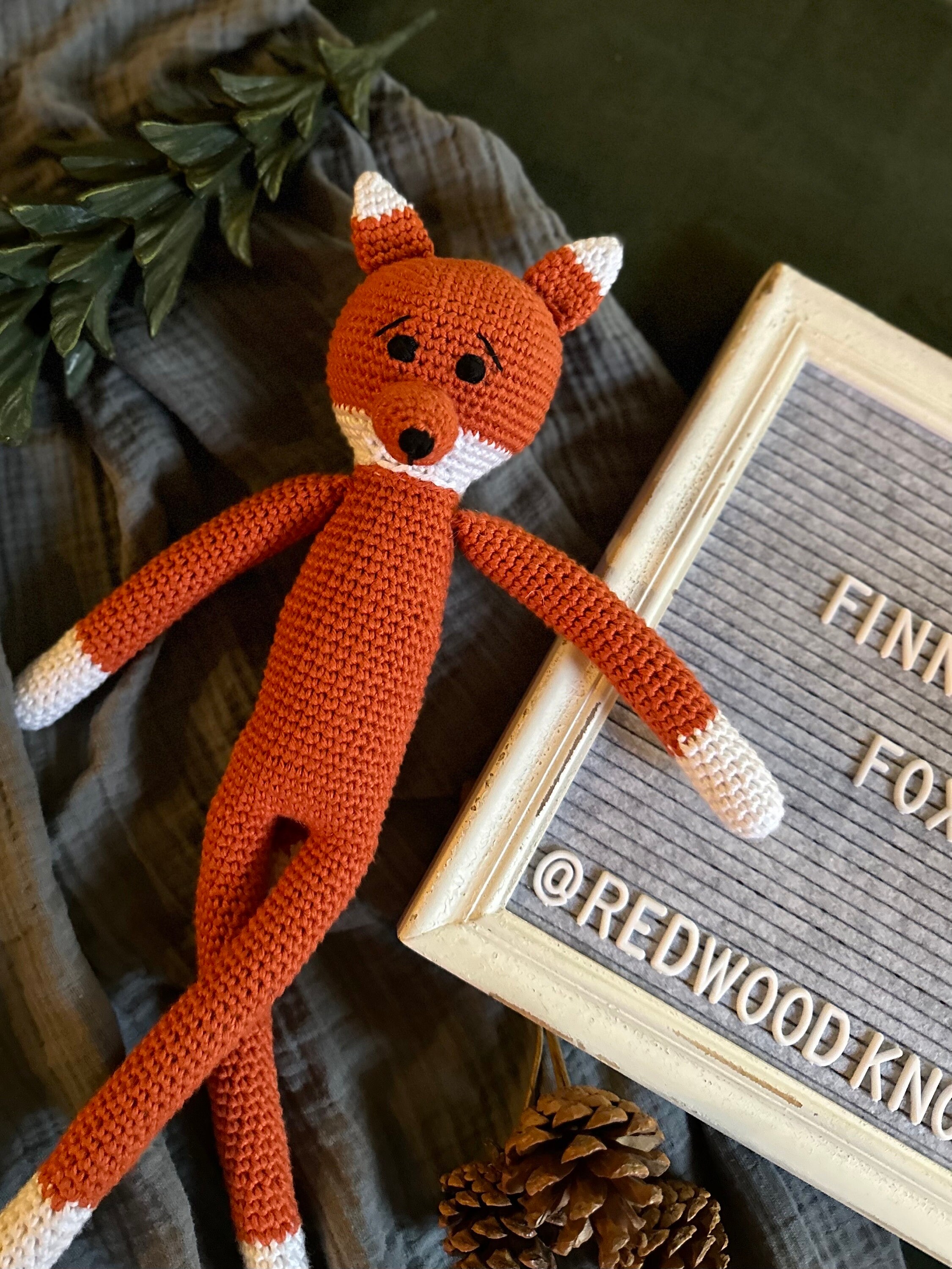 Finnegan Fox | Woodland Amigurumi Stuffed Animal Toy | Long Legged ...