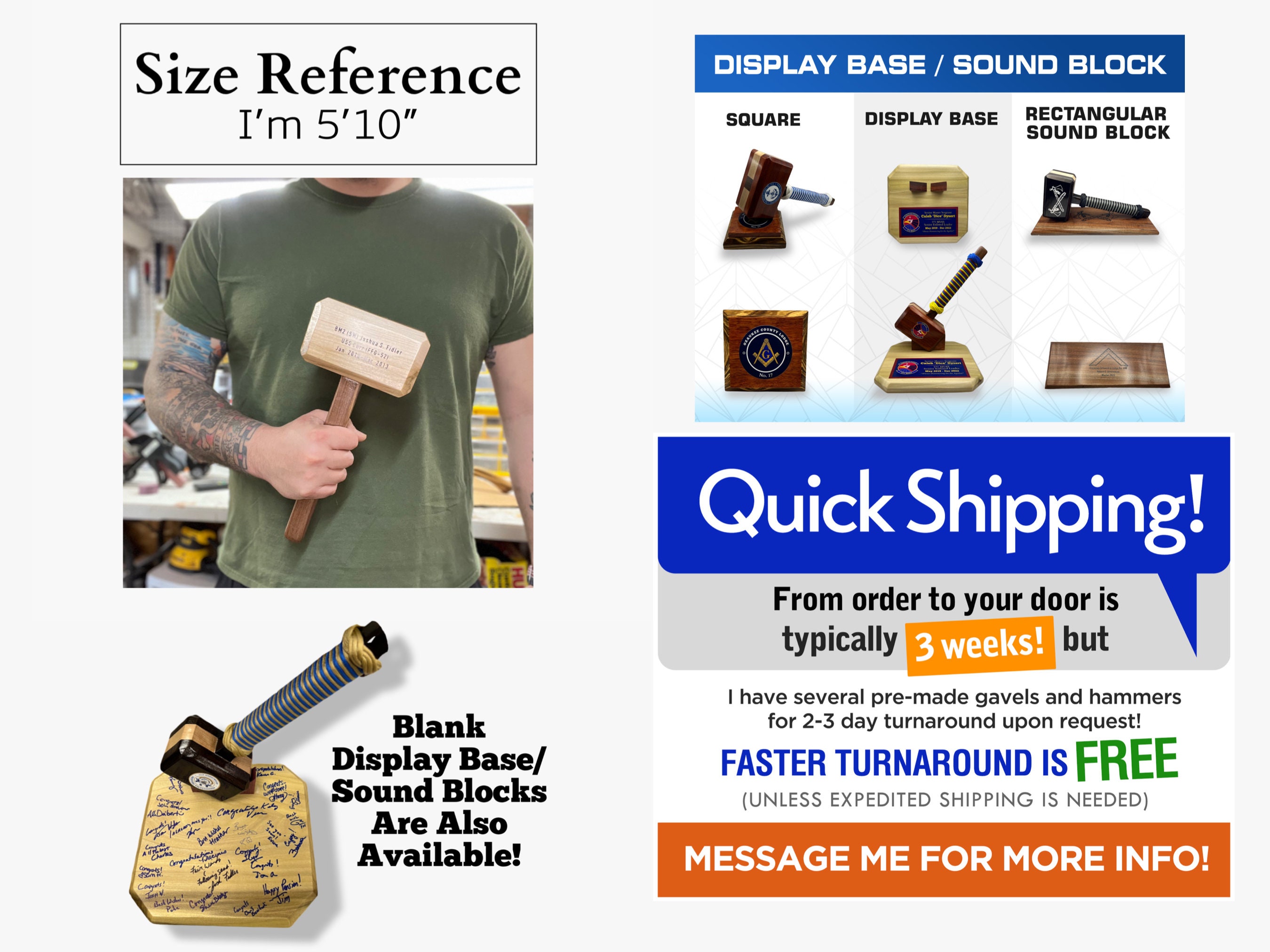 Custom Military Thor Hammer, War Hammer, Large Gavel, Mallet, Navy ...