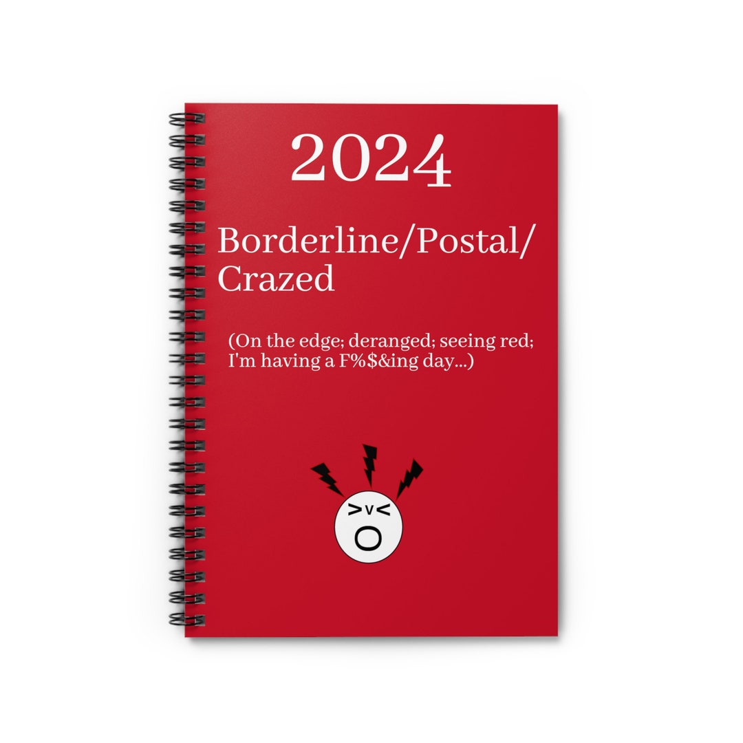 Borderline/postal/crazed Red Spiral Notebook - Etsy