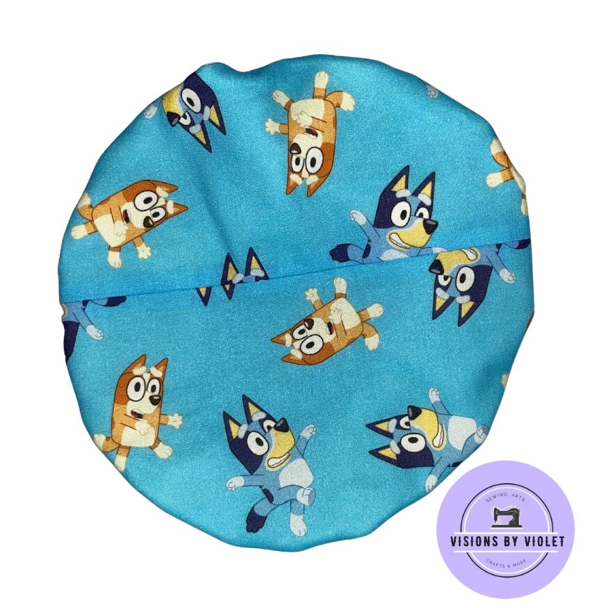 Handmade Bluey Satin-lined Hair Bonnet for Kids / Adults - Etsy