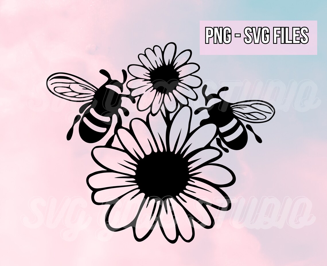 Bee SVG Bumble Bee, Bee Svg, Daisy SVG, Honey Bee Svg, Bumble Bee Svg ...