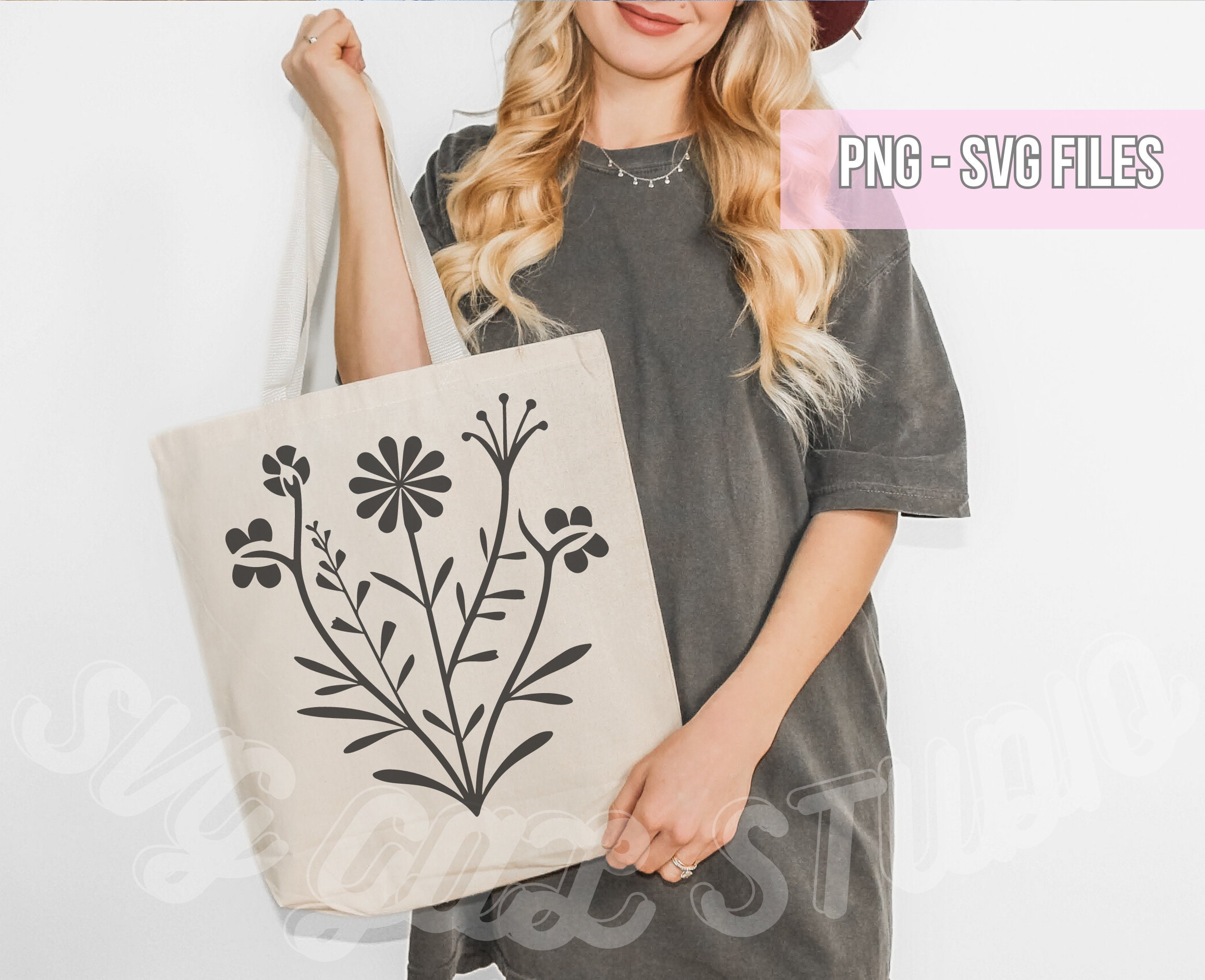 Wildflower SVG, Wildflower Vector Wildflower Silhouette Wildflower ...