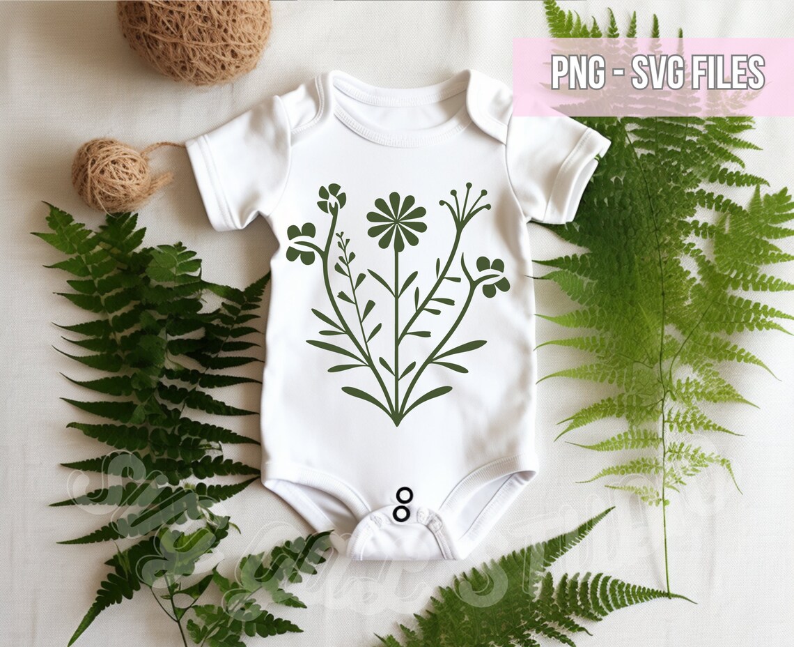 Wildflower SVG, Wildflower Vector Wildflower Silhouette Wildflower ...