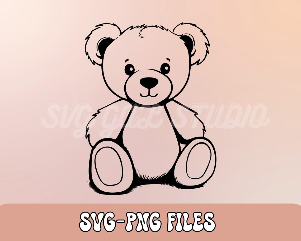 Teddy Bear SVG, Teddy Bear PNG, Bear SVG, Cricut Cut Files, Silhouette ...