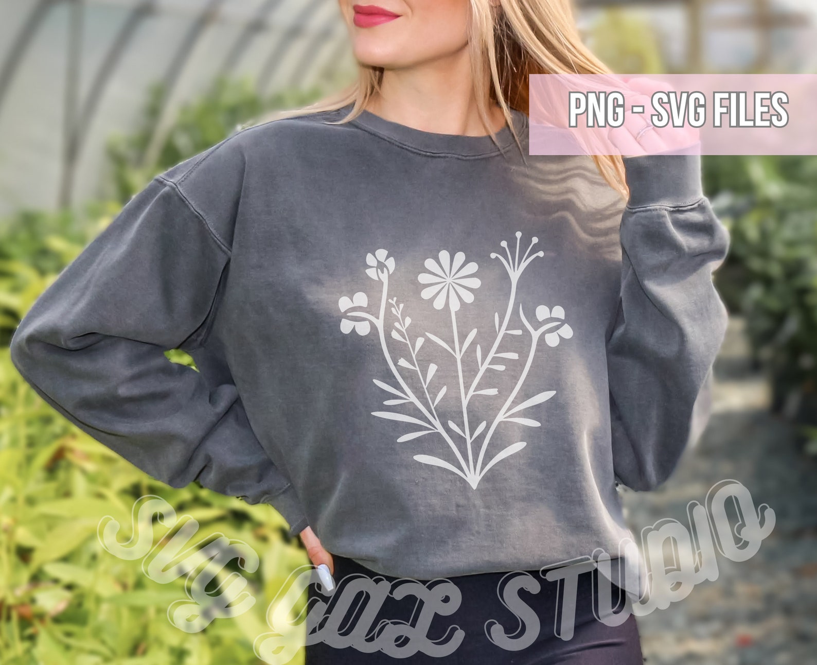 Wildflower SVG Wildflower Vector Wildflower Silhouette - Etsy