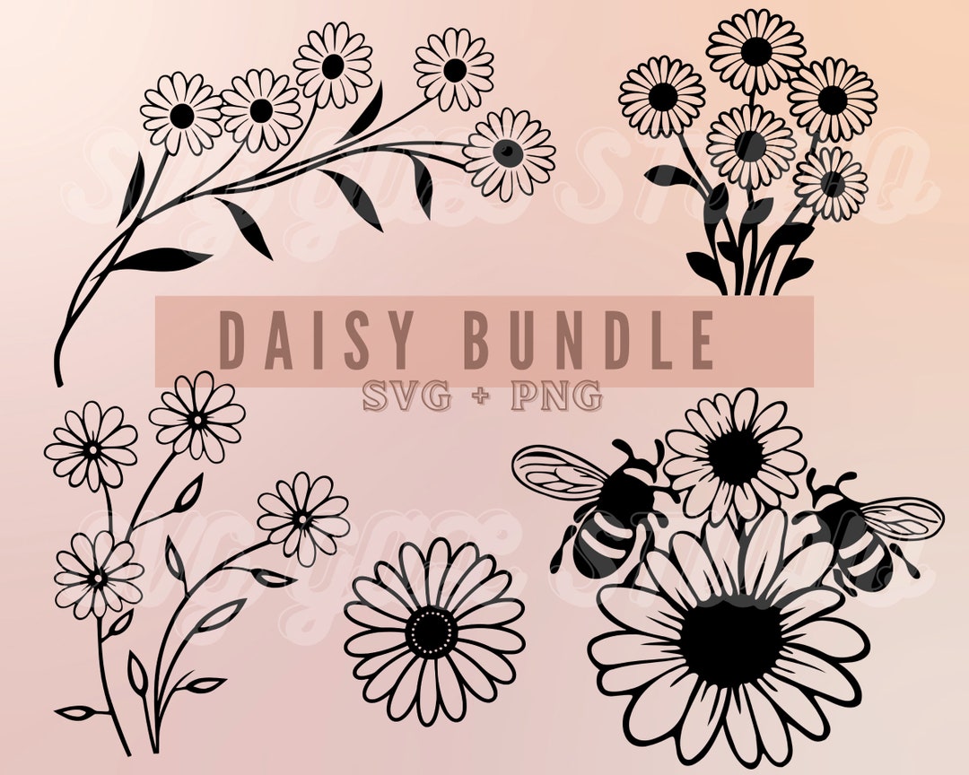 Daisy SVG Bundle, Daisy Flower Svg Files for Cricut, Clipart Cut Files ...