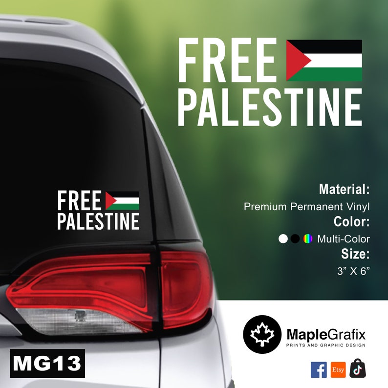 FREE PALESTINE Car Decals - Etsy