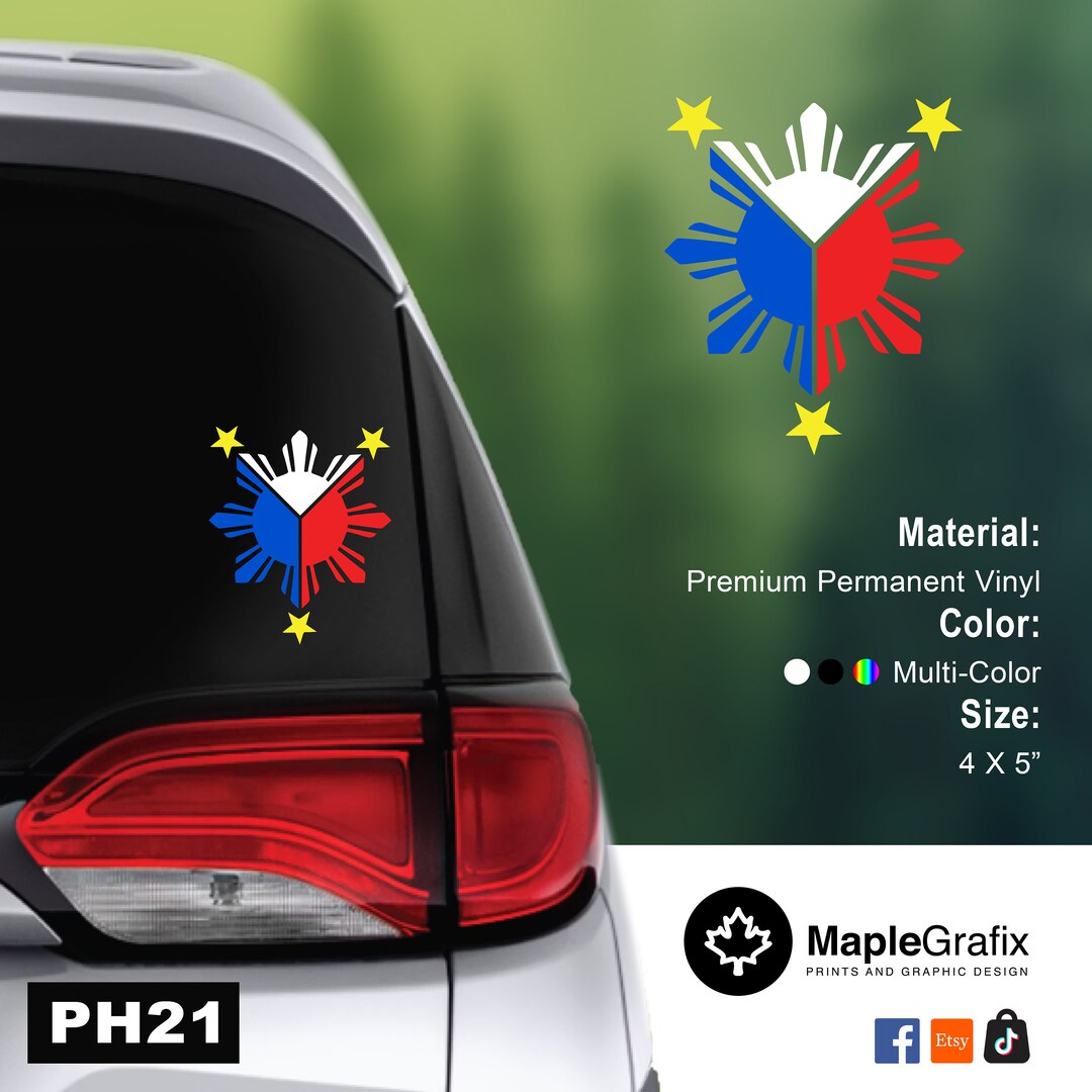 Philippine Flag Decals - Etsy