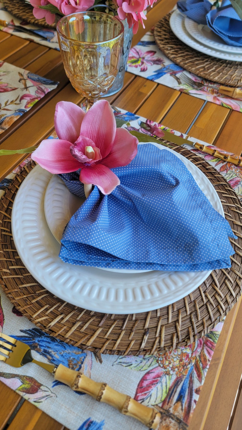 Blue Birds Table Setting. Create Your Tablescape With Our Placemat ...