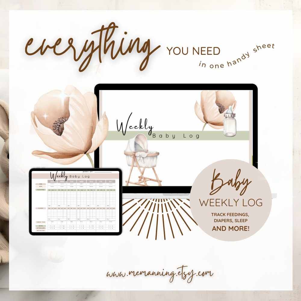 Printable Baby Care Log for Weekly Tracking (digital Download) - Etsy