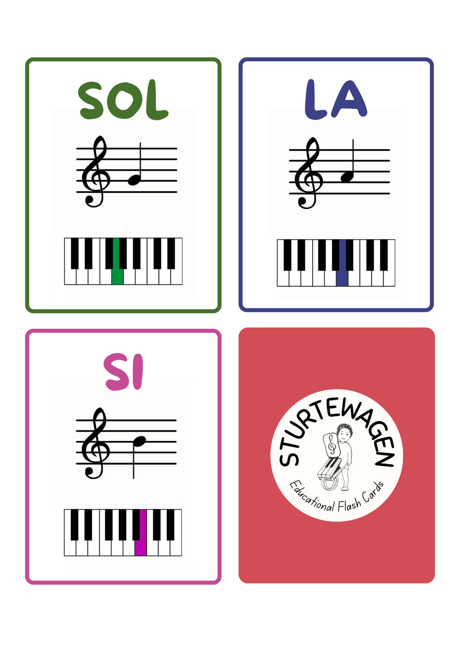 Dutch Music Notes Flash Cards - Printable PDF Educational Resource - Etsy