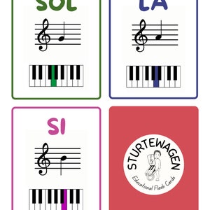 Dutch Music Notes Flash Cards - Printable PDF Educational Resource - Etsy