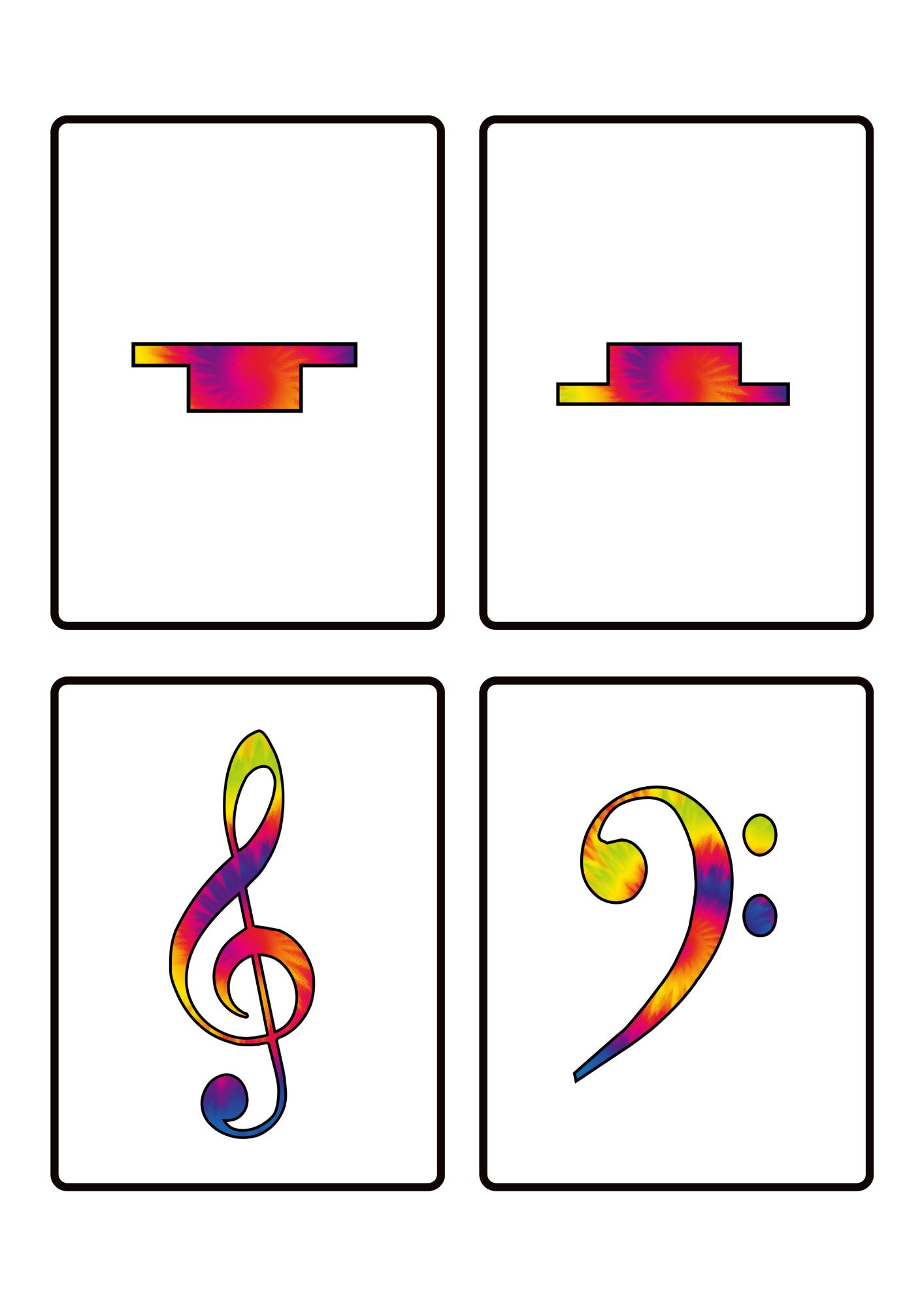Music Notation 32 Flash Cards Printable PDF - Etsy