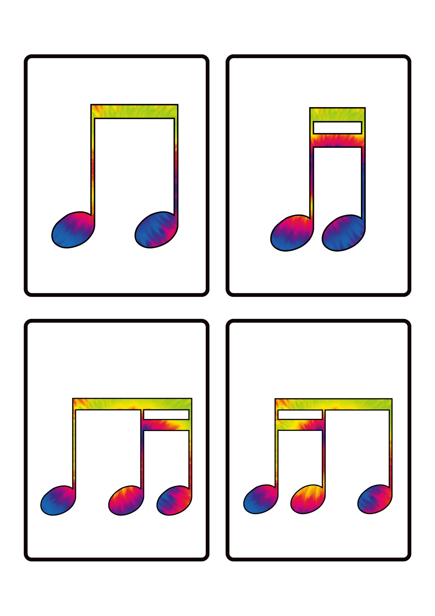 Music Notation 32 Flash Cards Printable PDF - Etsy