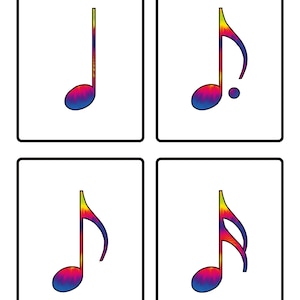Music Notation 32 Flash Cards Printable PDF - Etsy