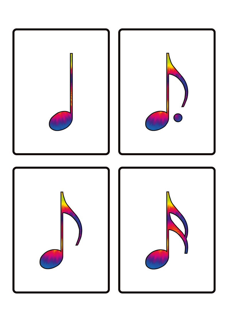 Music Notation 32 Flash Cards Printable PDF - Etsy