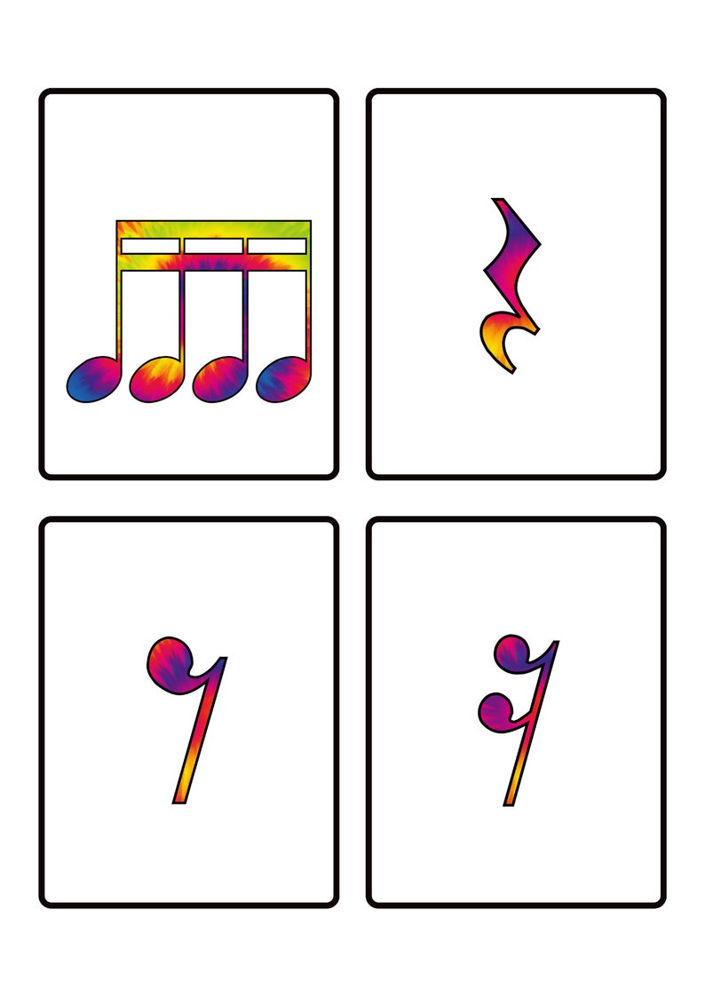 Music Notation 32 Flash Cards Printable PDF - Etsy