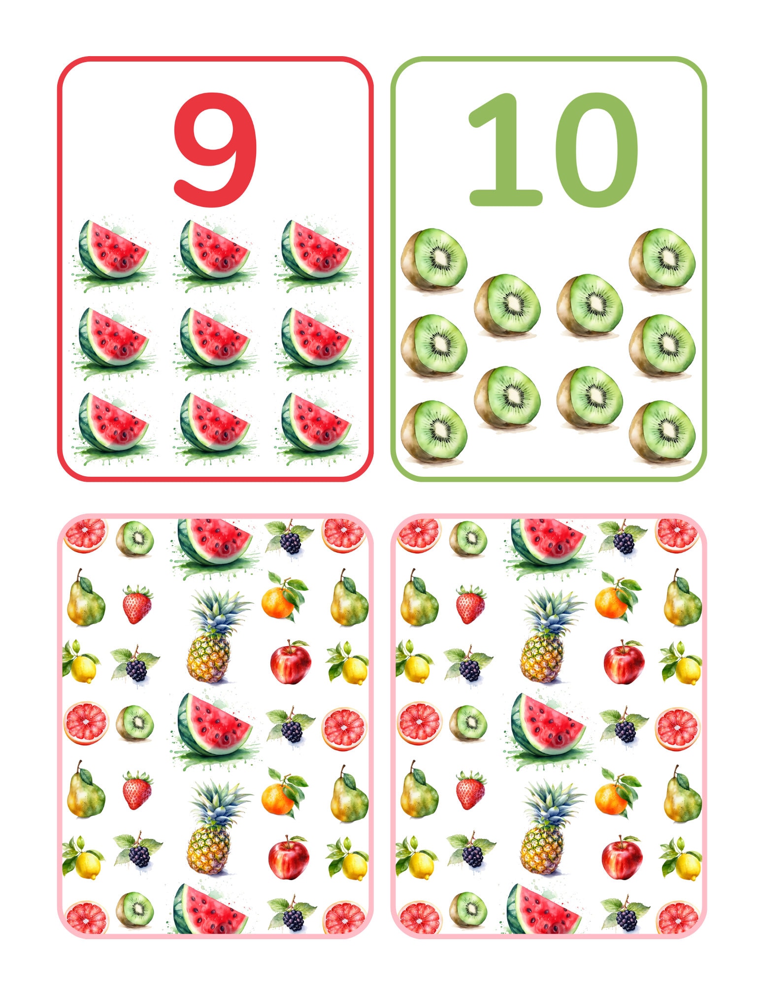 Number Flash Cards 1 to 10 - Etsy