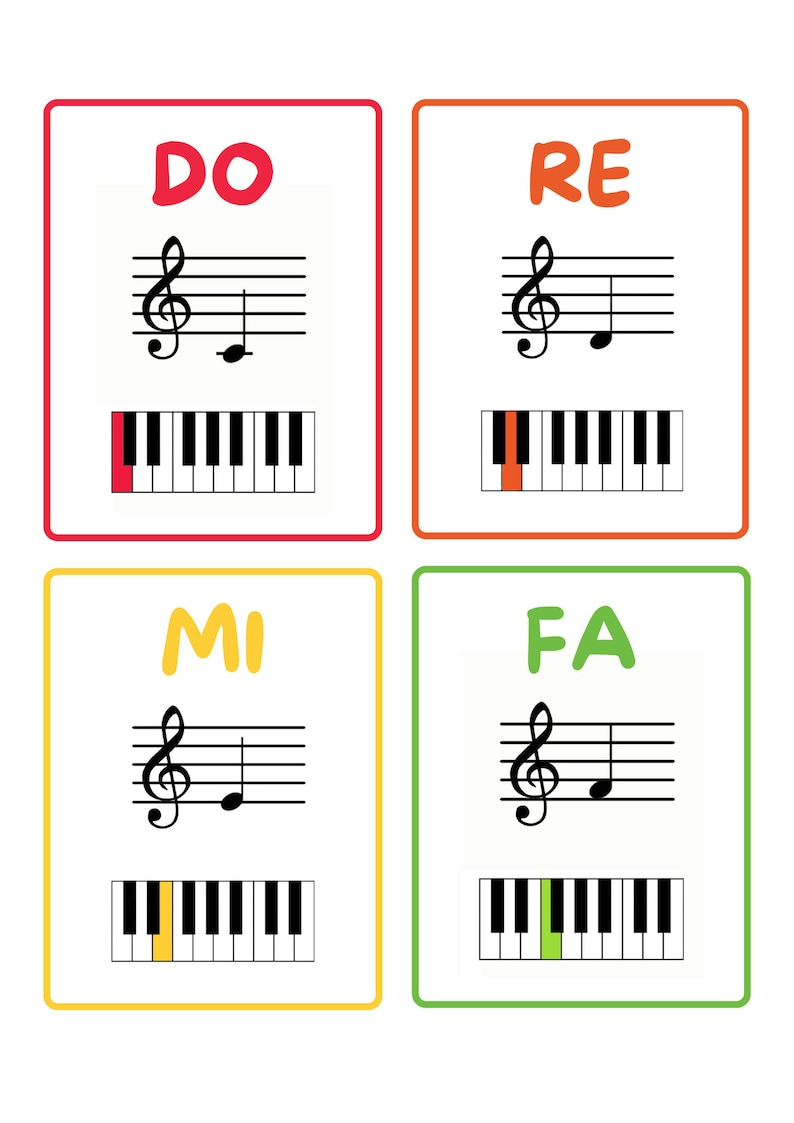 Dutch Music Notes Flash Cards - Printable PDF Educational Resource - Etsy