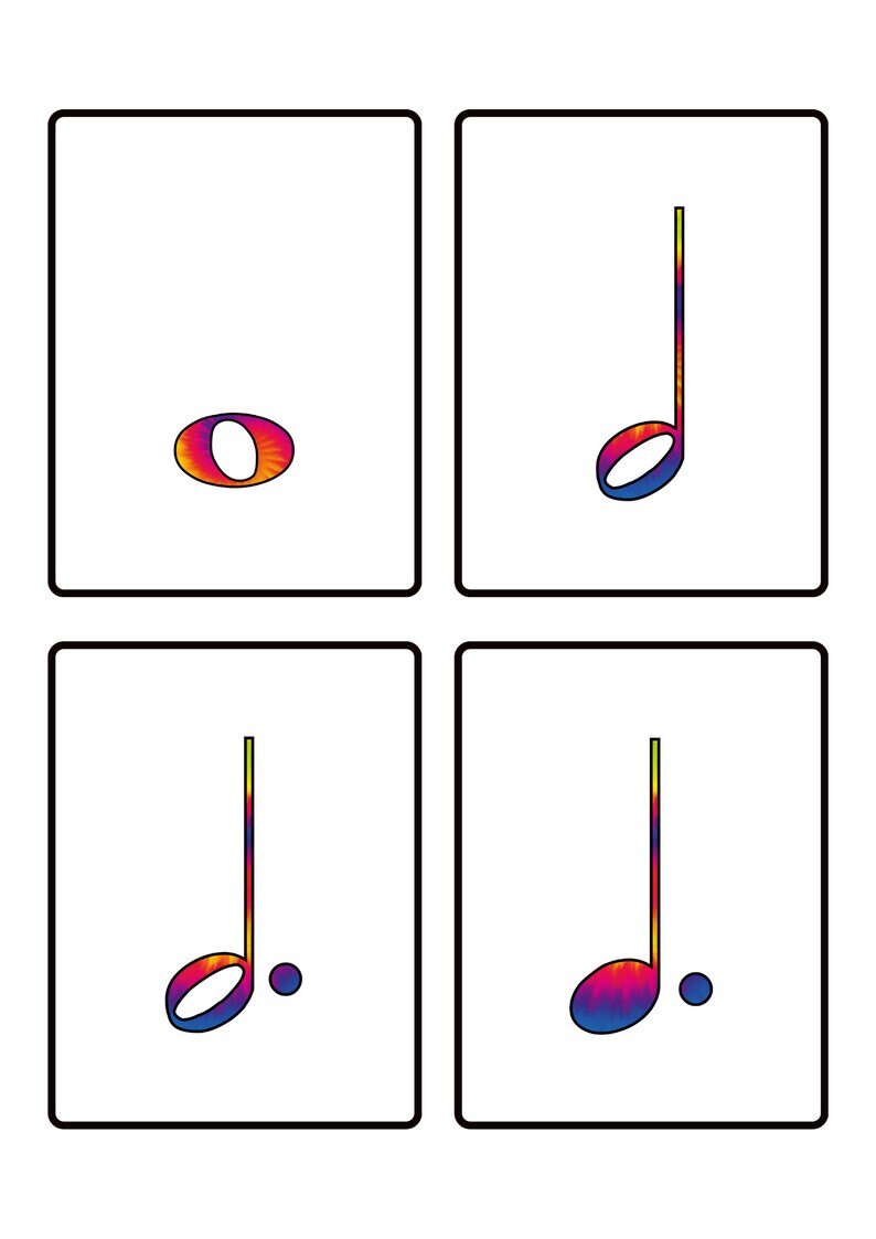 Music Notation 32 Flash Cards Printable PDF - Etsy