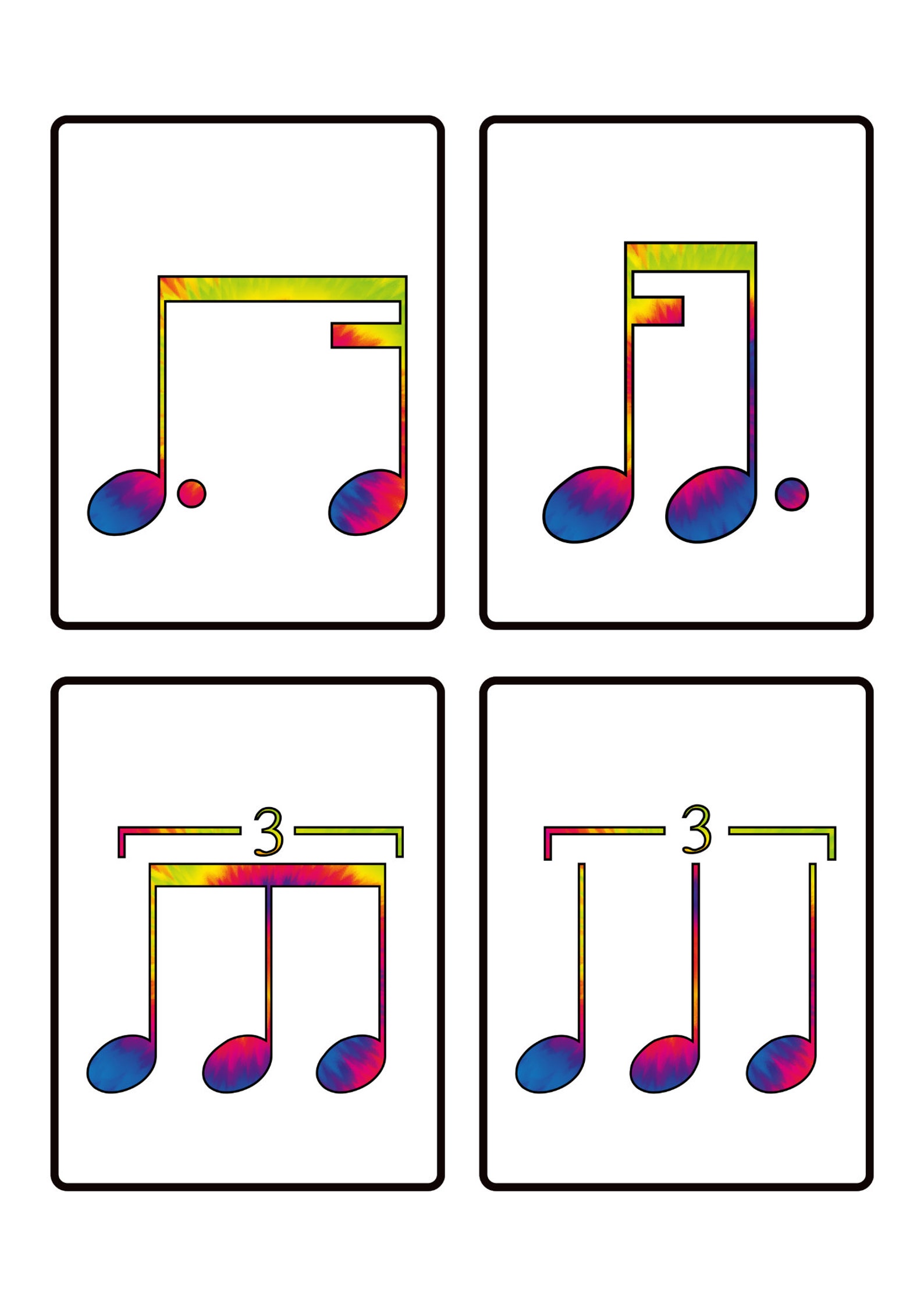 Music Notation 32 Flash Cards Printable PDF - Etsy