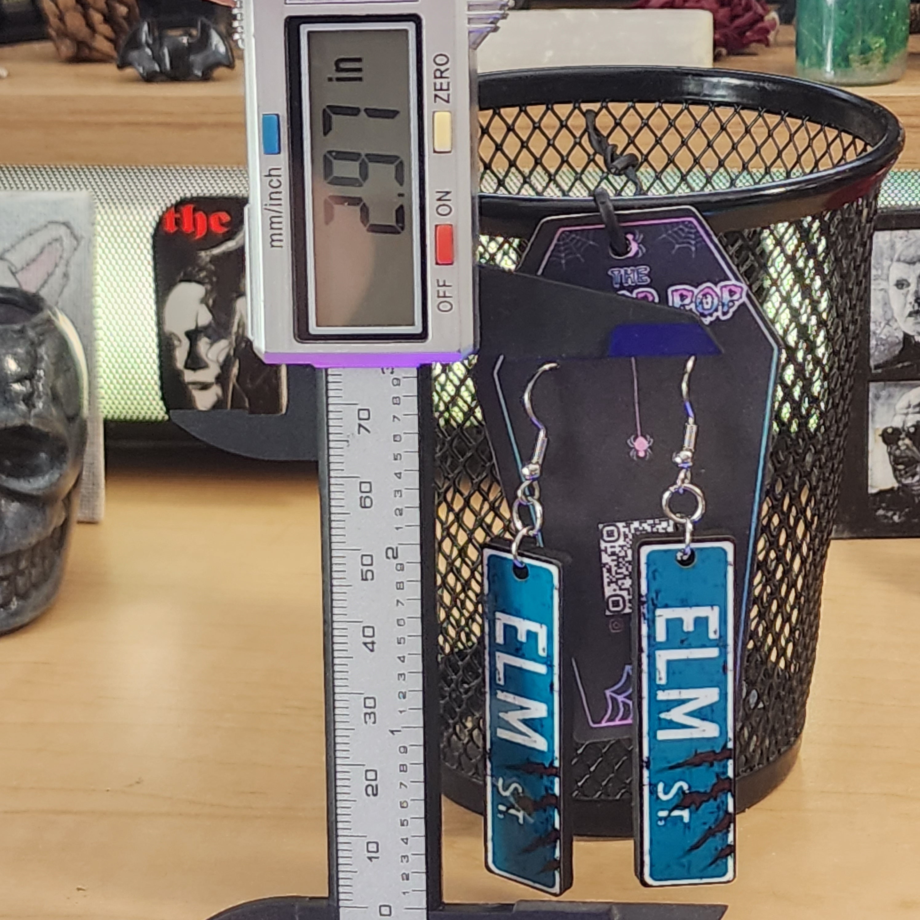 Freddy Nightmare Street Sign Large Earrings Stainless Stud Posts ...
