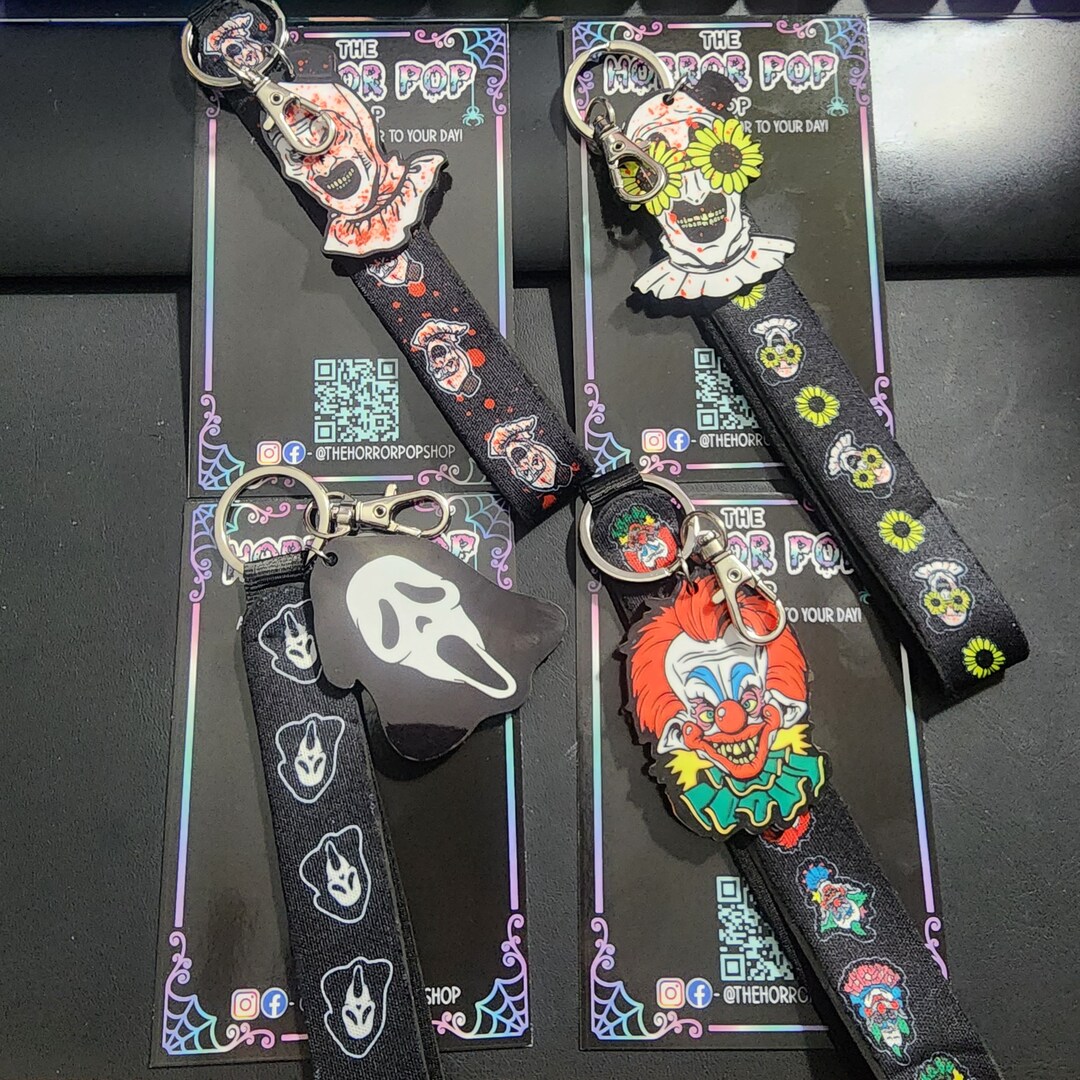 Killer Clown Keychain Terrifying Scary Halloween Horror Movie Fabric ...