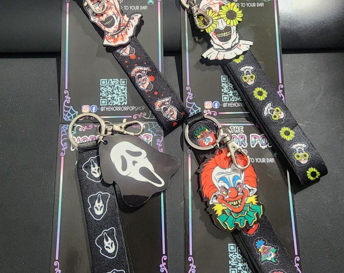 Killer Clown Keychain Terrifying Scary Halloween Horror Movie Fabric ...