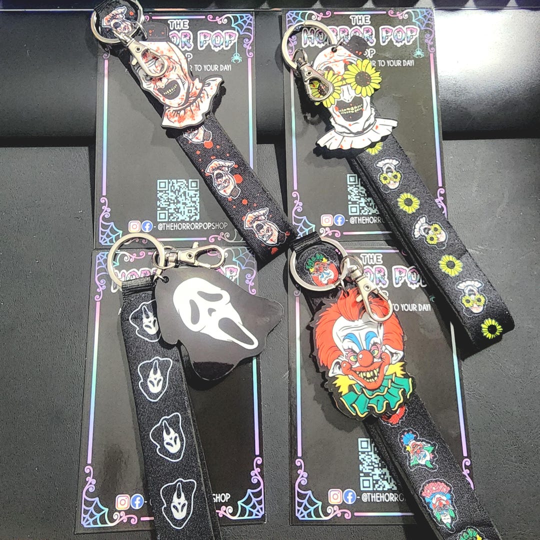 Killer Clown Keychain Terrifying Scary Halloween Horror Movie Fabric ...