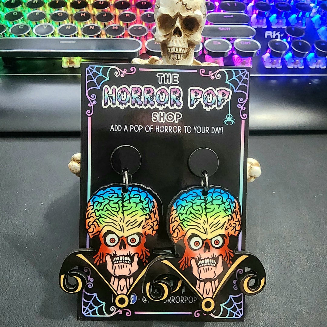 Attack Alien From Mars Earrings With Stud Posts, French Hooks, or Lever ...