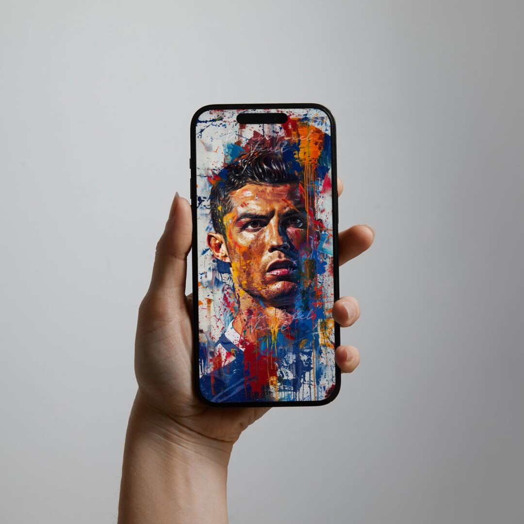 Vibrant Cristiano Ronaldo Art Wallpaper for Iphone/samsung A Bold ...