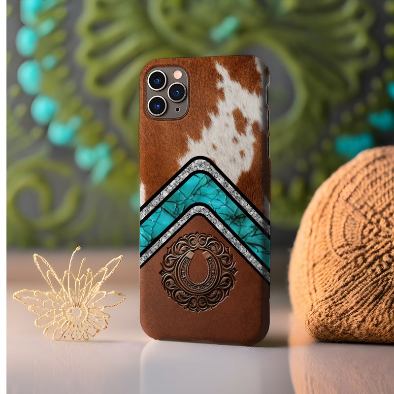 Cowboy Leather Cell Phone Case - Etsy