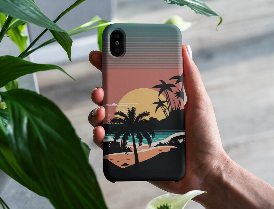 Palm Tree Phone Case, Boho Summer Beach Coastal Cover For, iPhone 15 ...