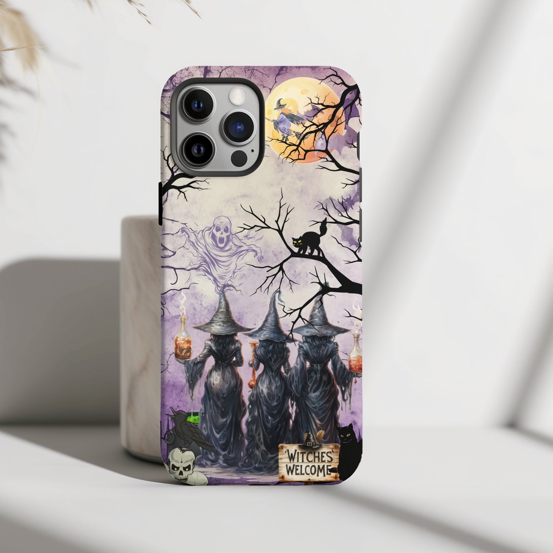 Witches Phone Case, Scary Ghost Cover , Spooky Halloween Witchy Gift ...