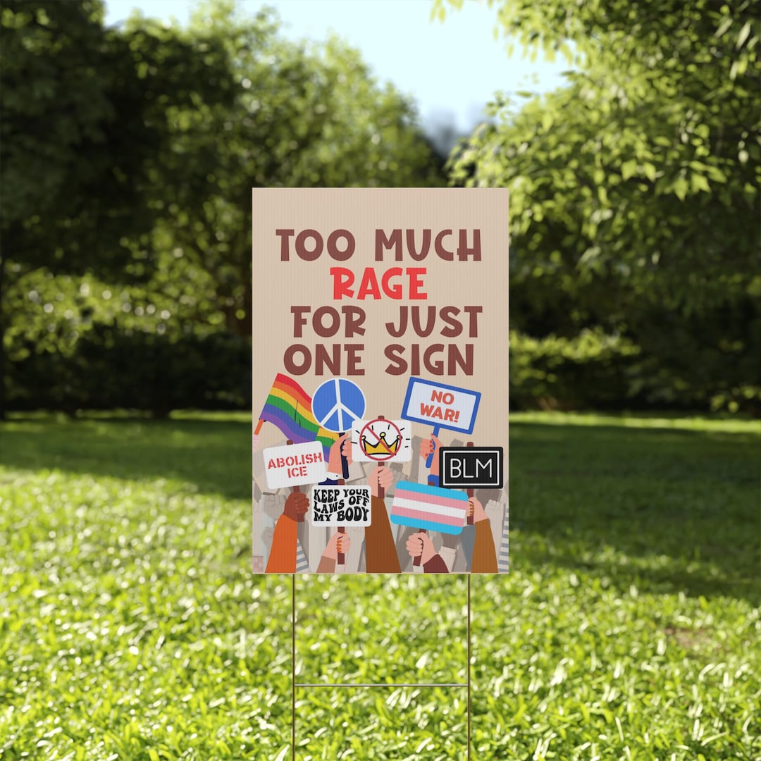 Protest Sign Anti Trump No War Yard Signs - Resist Fascism No Kings ...