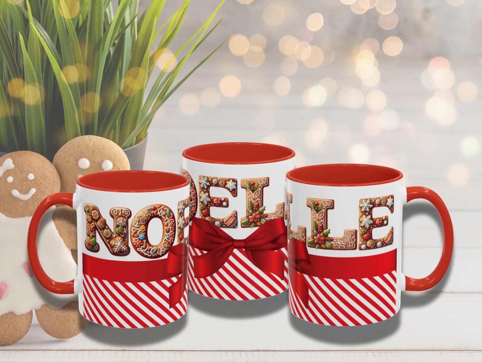 Personalized Gingerbread Mug Custom Mug 11oz or 15 Oz Customized ...