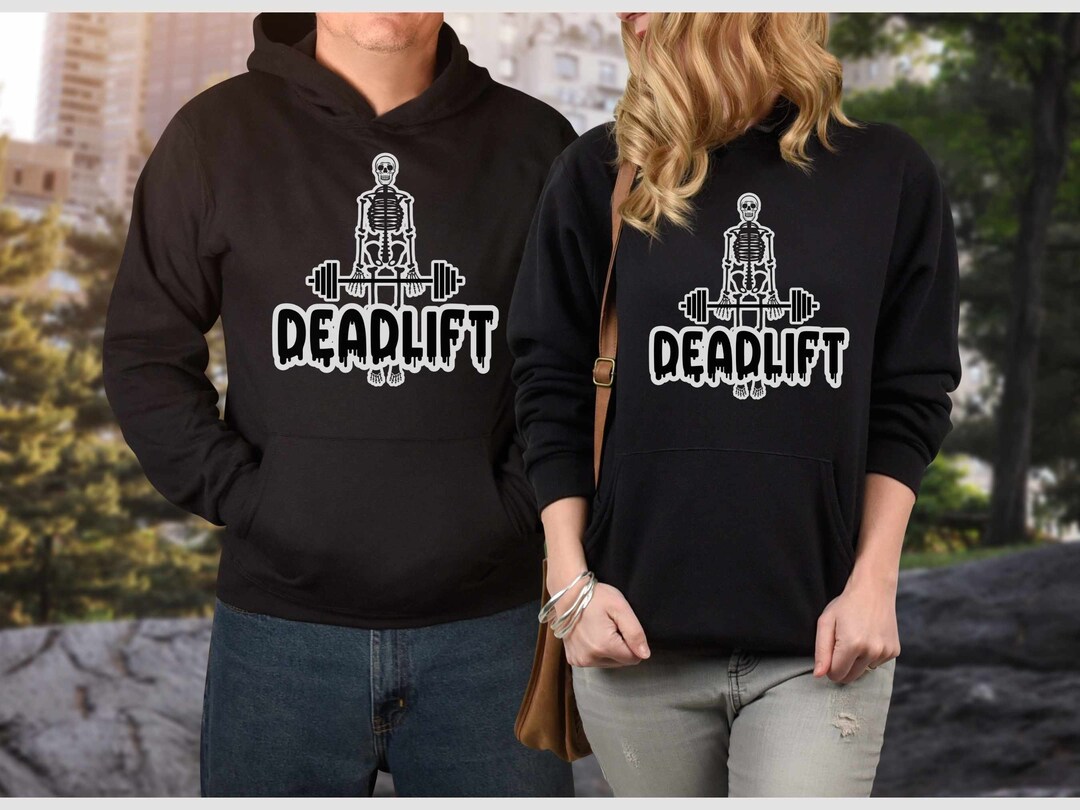 Skeleton Deadlift Hoodie, Powerlifting Gym Workout - Etsy