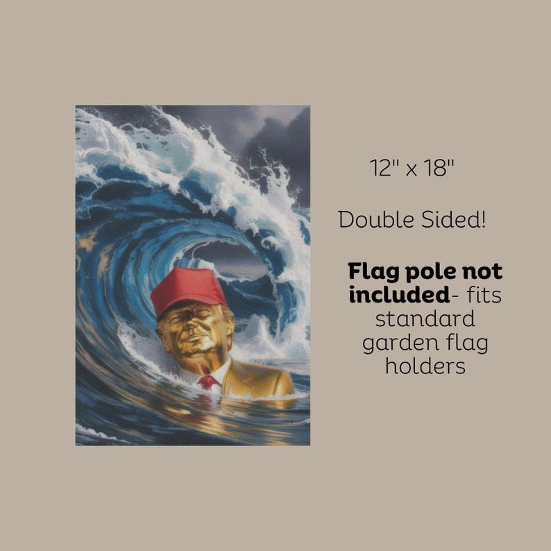 Blue Wave Democrat Garden Flag - Progressive Leftist No Kings Banner - Etsy