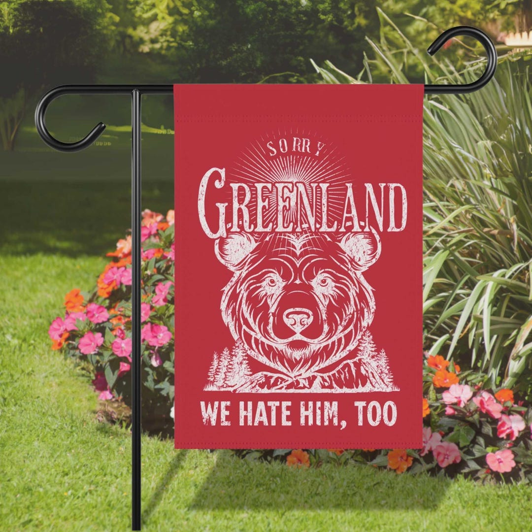 Greenland Garden Flag, Anti Trump House Flags, Anti Fascism MAGA Sign ...