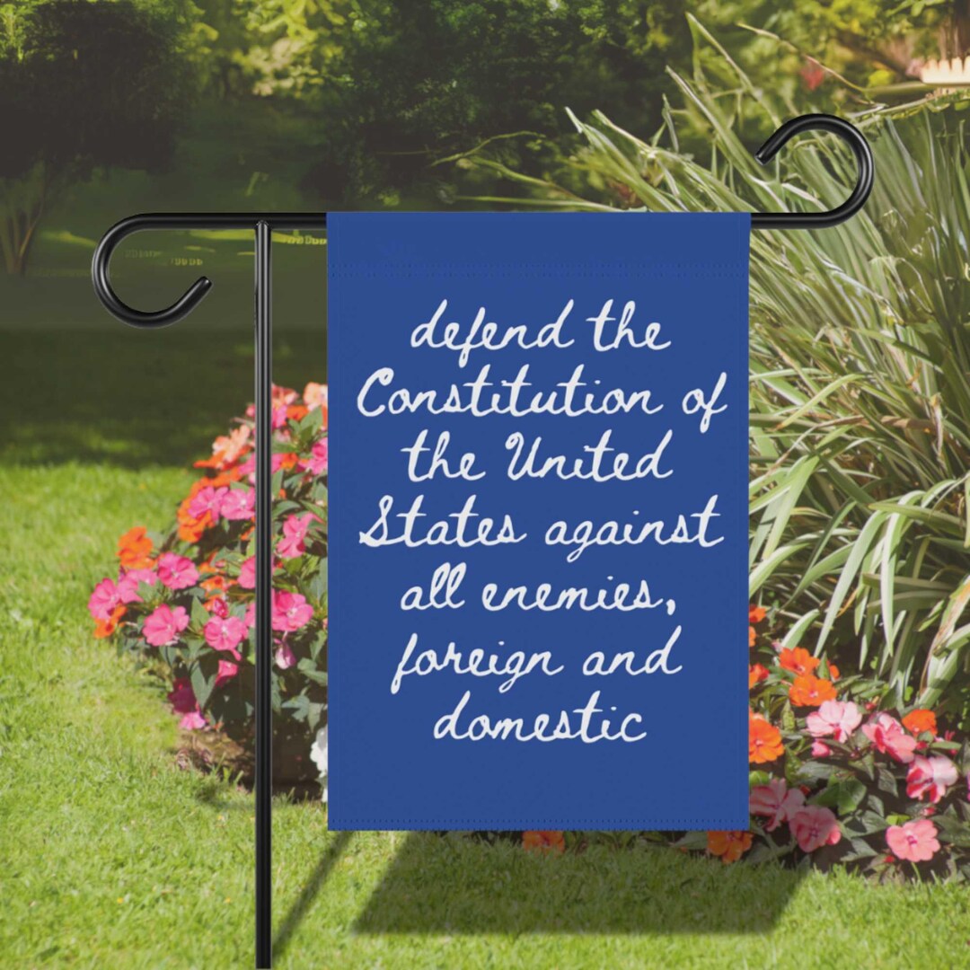 Democracy Garden Flag, Political Yard Sign, Anti-trump Protest Banner ...