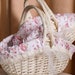 Natural Wicker Rustic Picnic Easter Basket With Handle, Lined Wedding ...