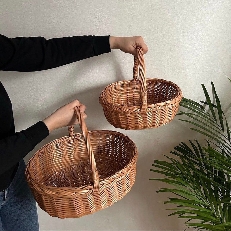 Basket With Handle - Etsy