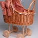 White Wicker Doll Stroller, Wicker Doll Pram, Doll Pram, Gift for Kids ...