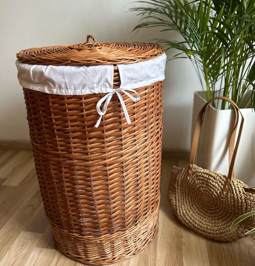 Laundry Basket Holder, Laundry Basket Organizer, Wicker Laundry Basket ...