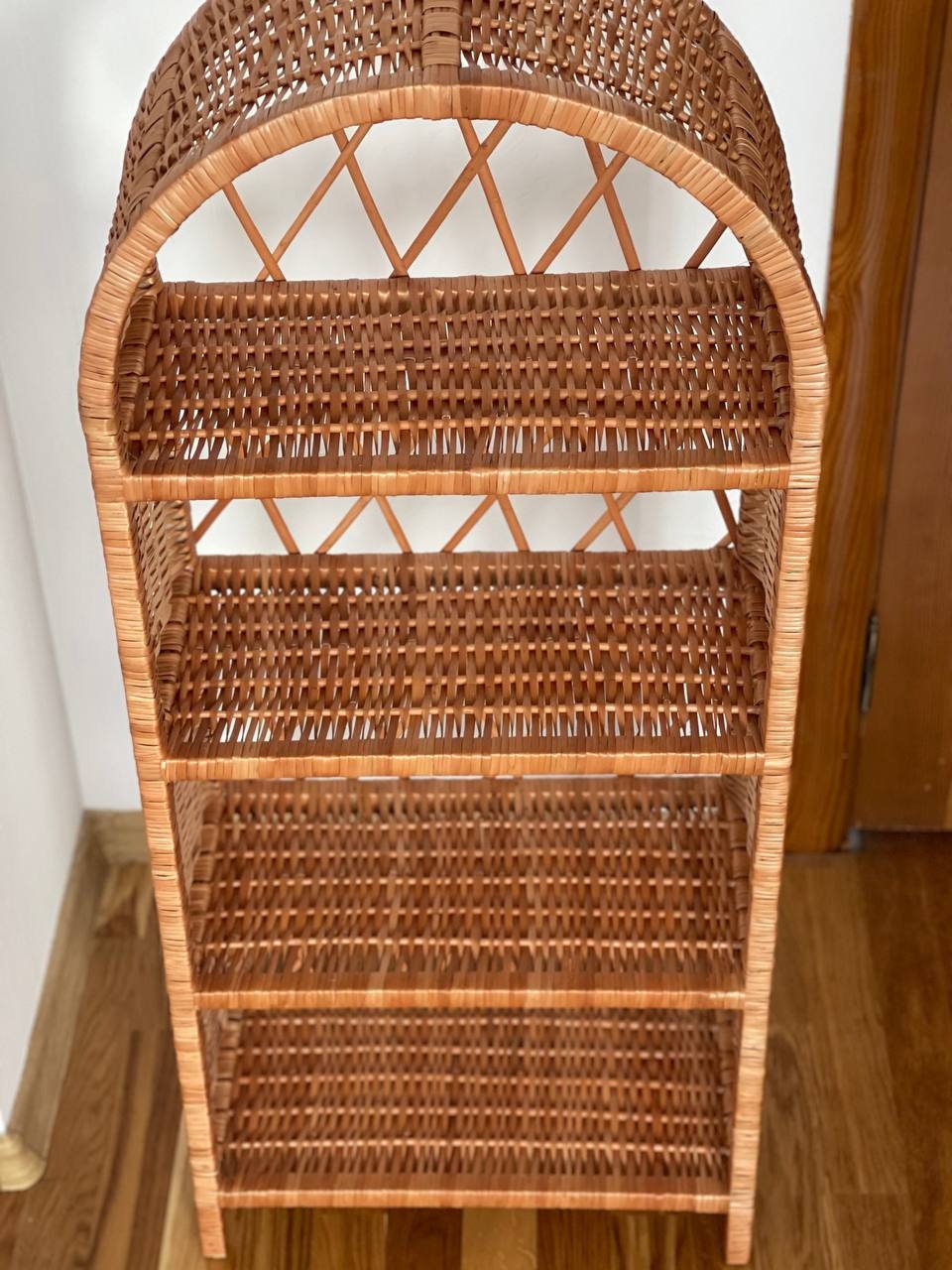 Wicker Shelving Unit Etagere Shelf,boho Furniture Decor,book Plant ...